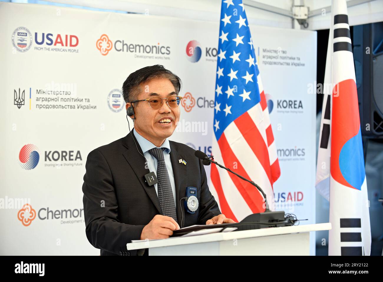 KYIV REGION, UKRAINE - Charge d'Affaires a.i. of the Republic of Korea ...