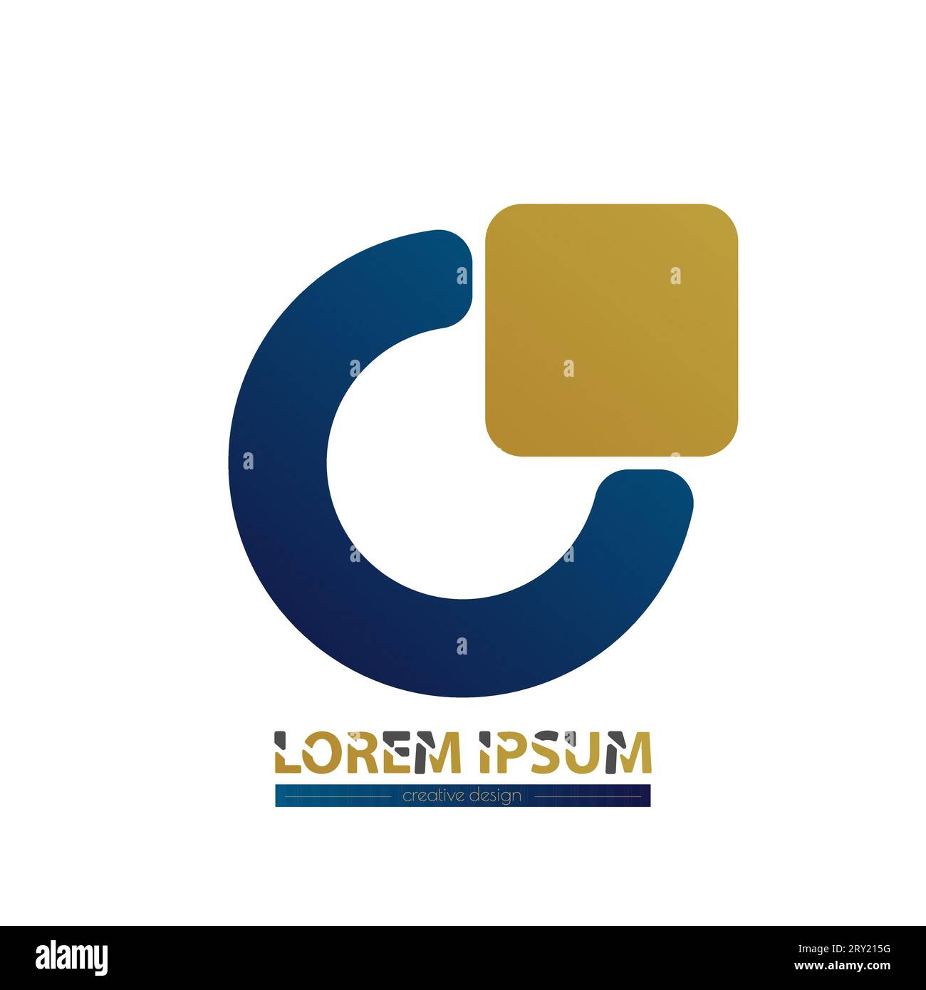 Company logo. Circles are square. Template for a brand, sticker ...