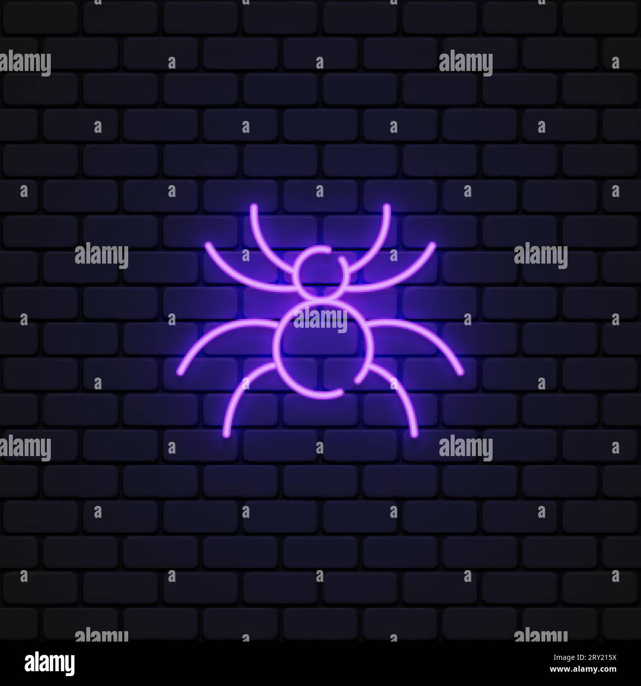 Spider neon icon, great design for any purposes. Vector illustration ...