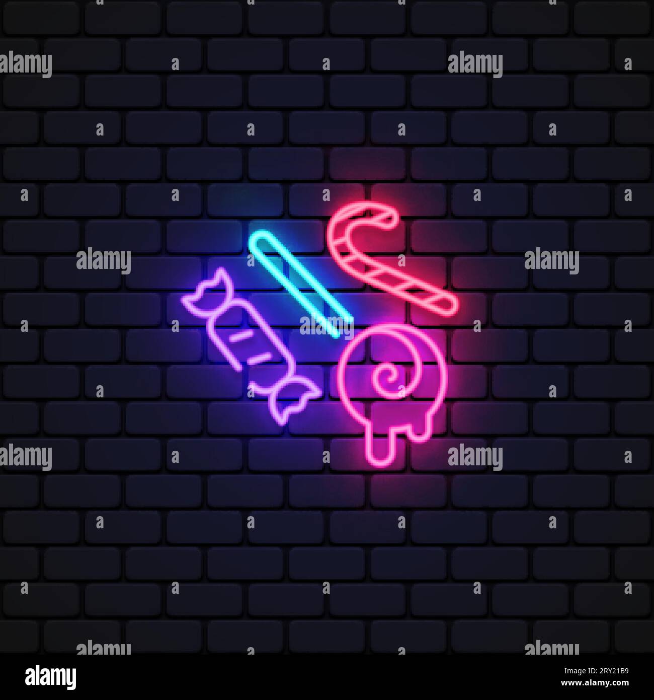 Candy neon icon, great design for any purposes. Vector illustration ...