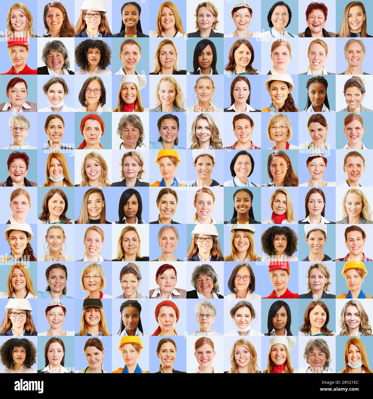 Collage of portraits of women of many different professions as a career ... Collage of portraits of women of many different professions as a career ...