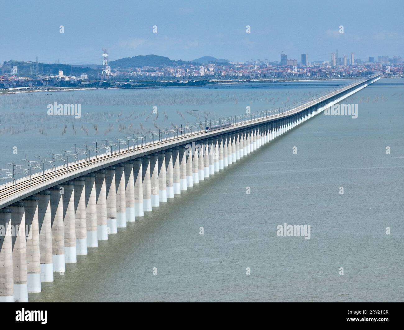 FUZHOU, Sept. 28, 2023 (Xinhua) -- This aerial photo taken on Sept. 19 ...