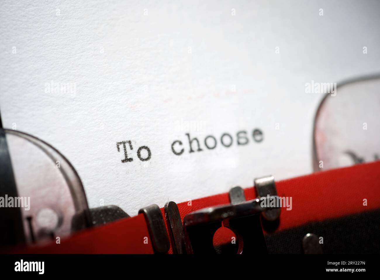 To choose text written with a typewriter Stock Photo - Alamy