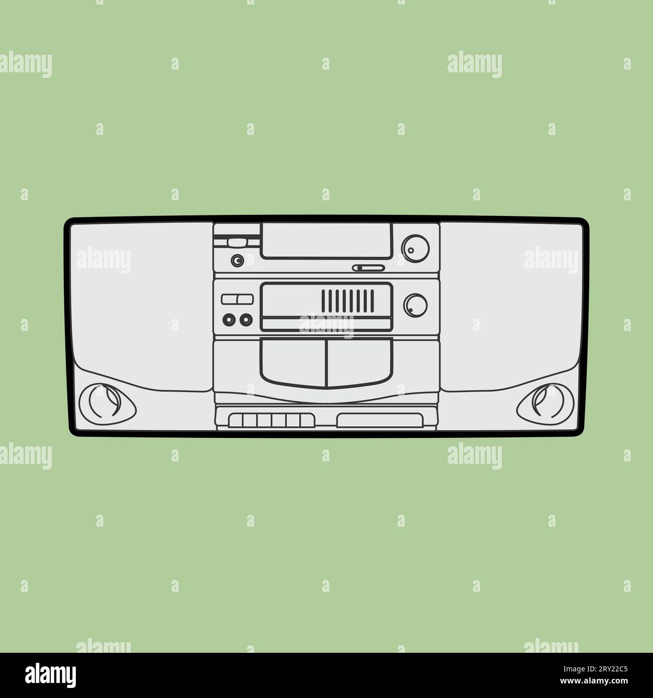 Radio Tape Line Art Stock Vector Image & Art - Alamy