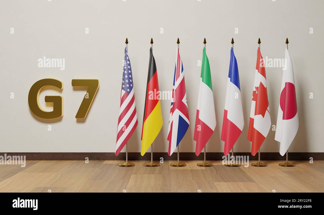 Flags of The Group of Seven (G7) is an intergovernmental political ...