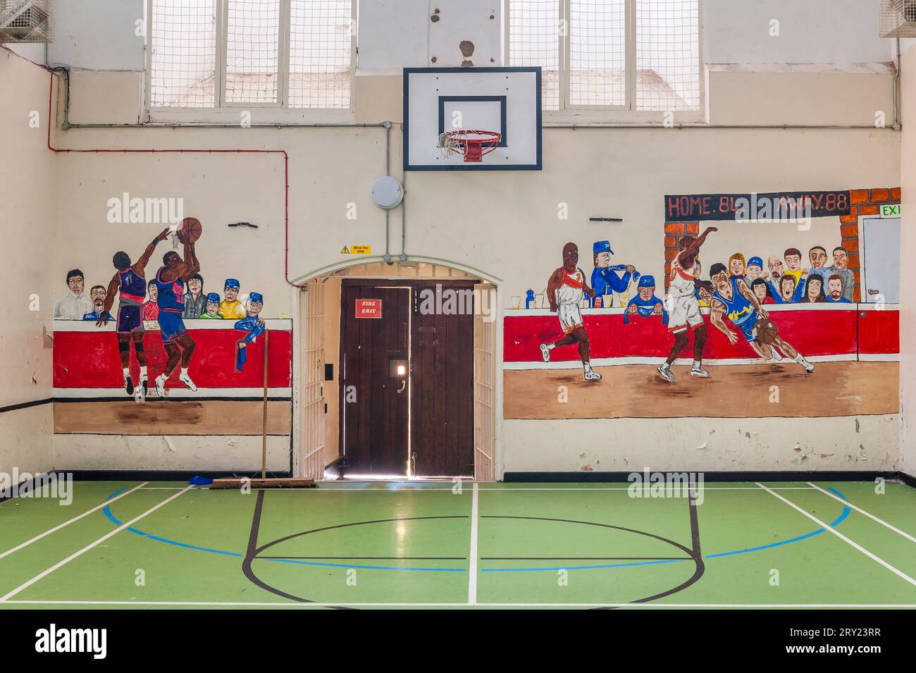 Inside the old prison of Lancaster Castle, Lancashire, UK. The young ...