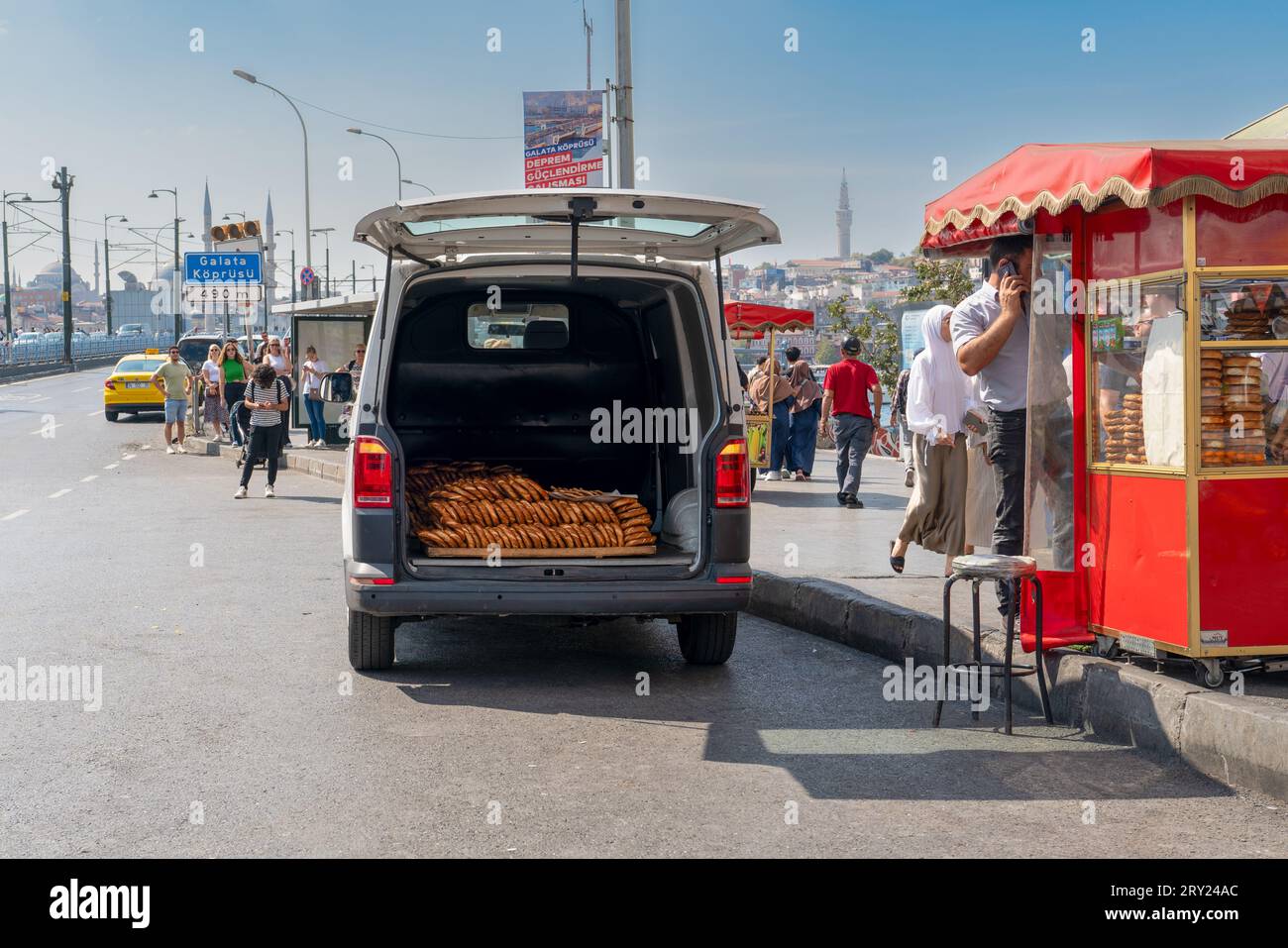 Istanbul, Turkey - September 17, 2023: The car belonging to the bagel ...