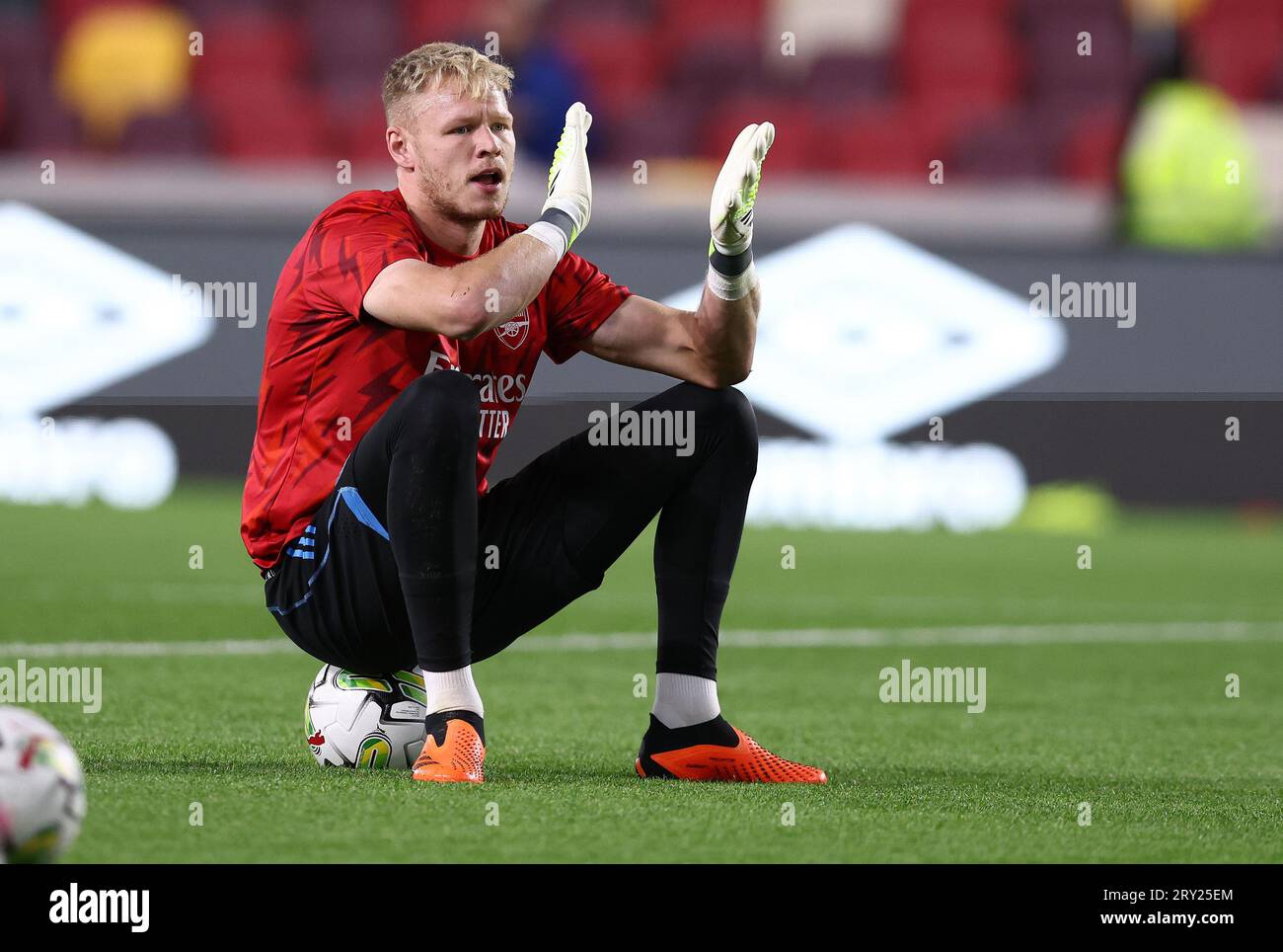 London, England, 27th September 2023. Aaron Ramsdale of Arsenal during ...