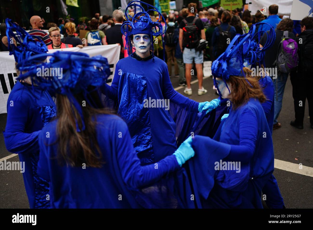 Campaigners from Ocean rebellion take part in a protest outside the ...