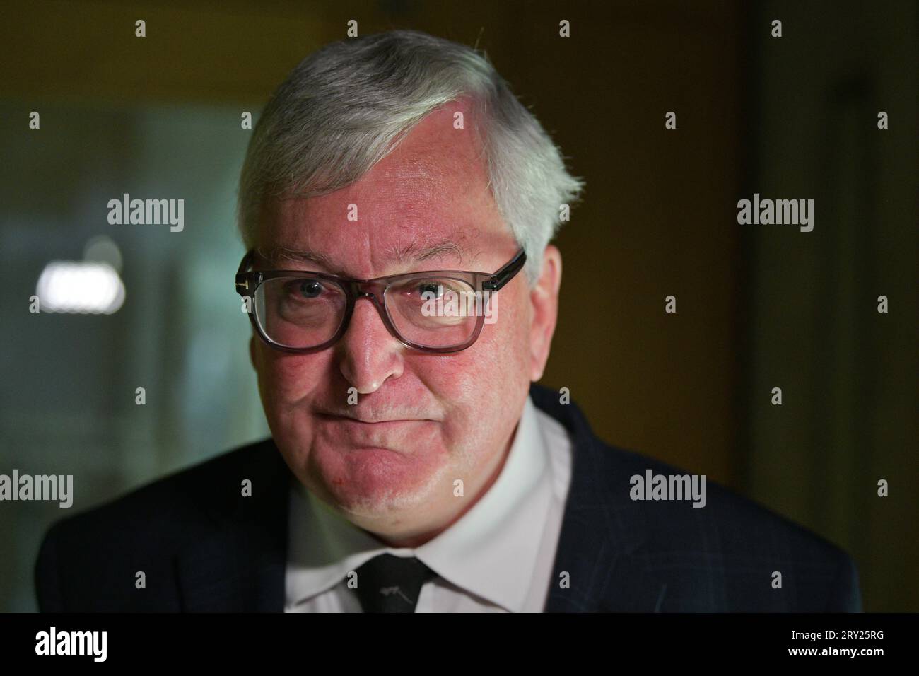 Edinburgh Scotland, UK 28 September 2023. Fergus Ewing MSP following ...