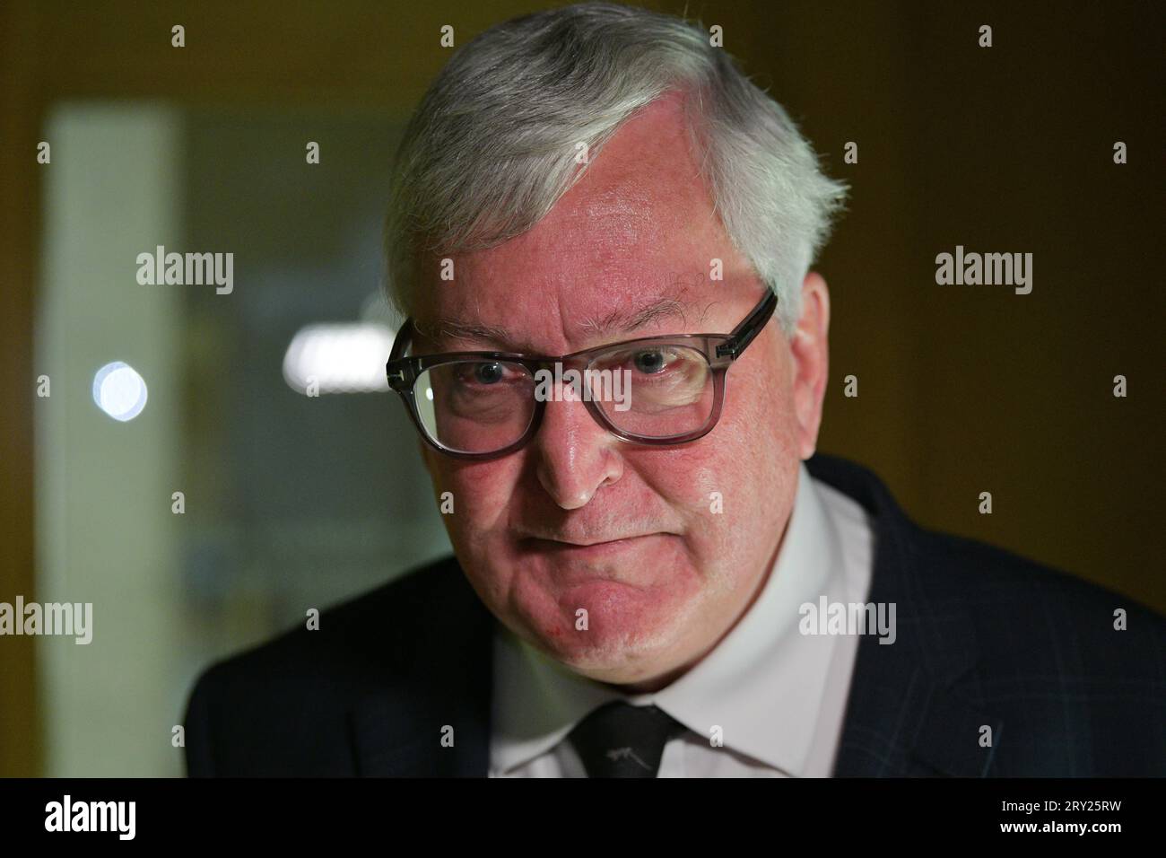 Edinburgh Scotland, UK 28 September 2023. Fergus Ewing MSP following ...