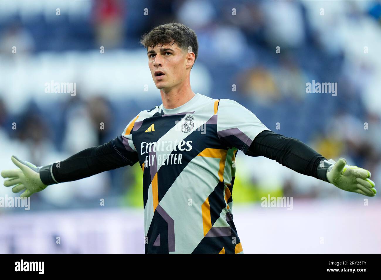 Kepa Arrizabalaga of Real Madrid CF during the La Liga match between ...