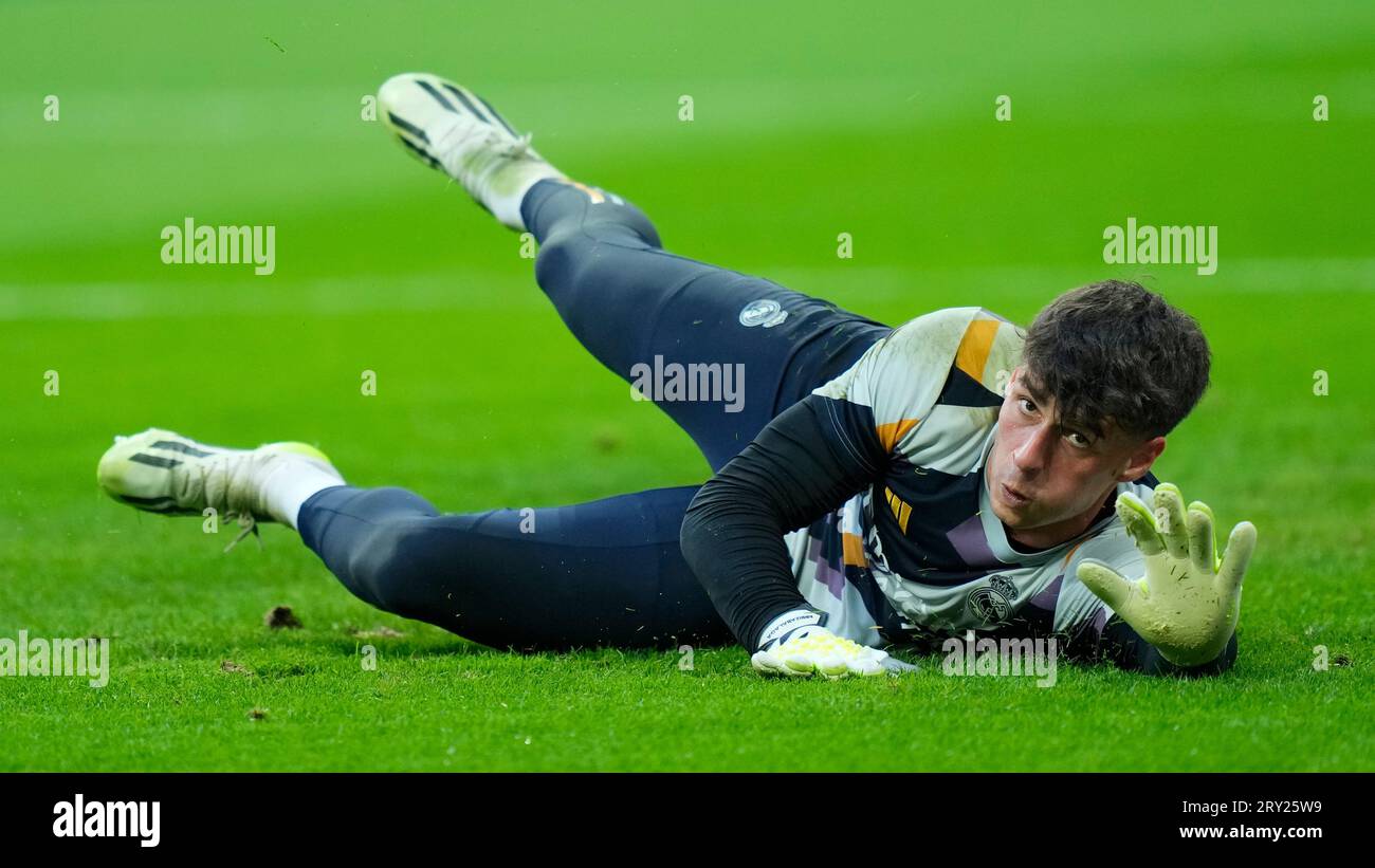 Kepa Arrizabalaga of Real Madrid CF during the La Liga match between ...