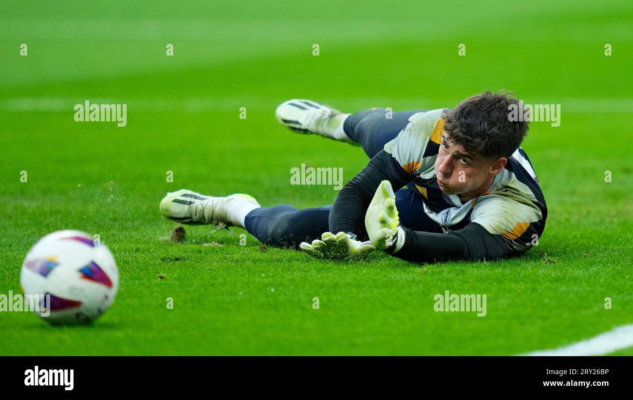 Kepa Arrizabalaga of Real Madrid CF during the La Liga match between ...