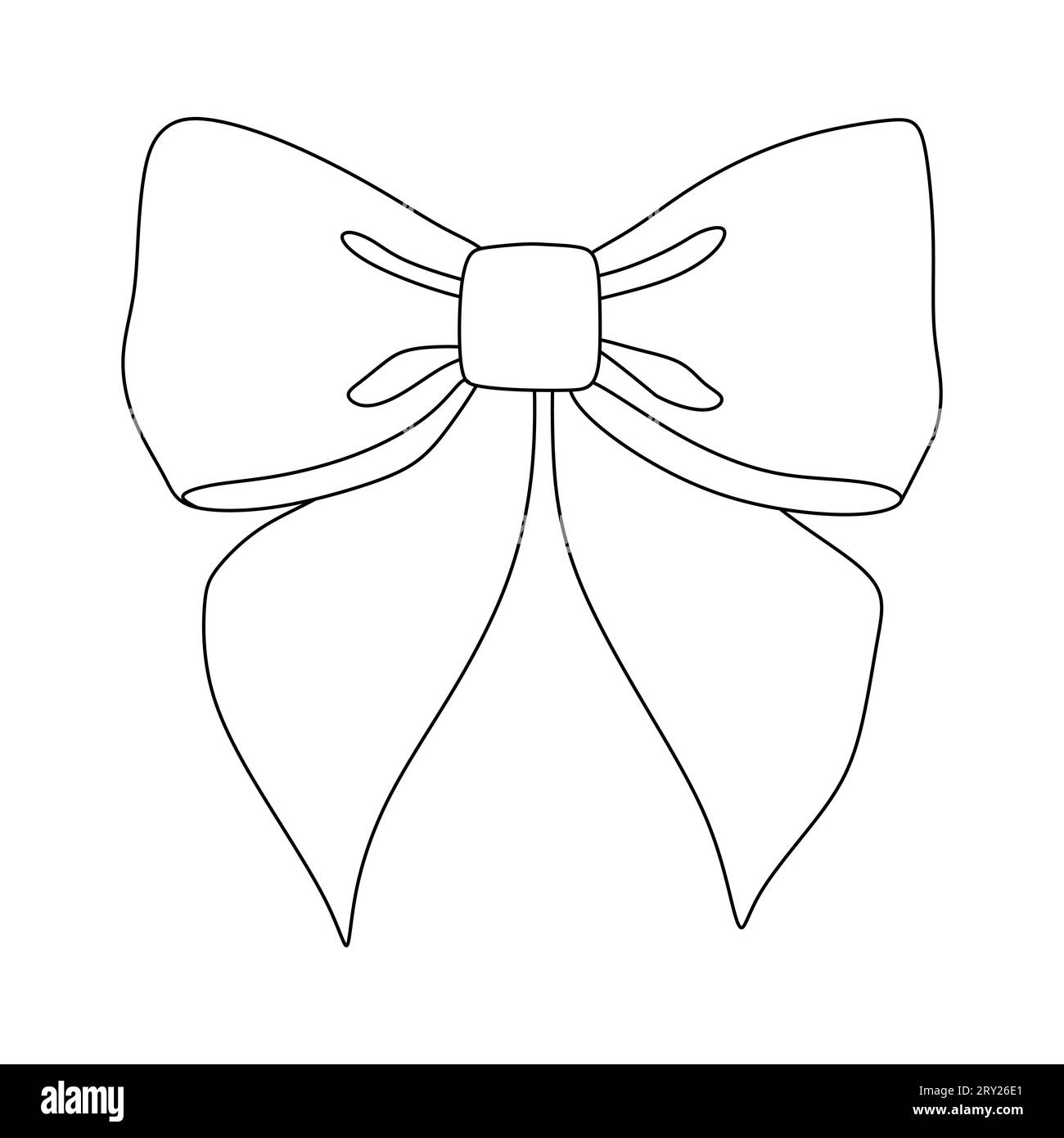 Easy Ribbon Bow To Draw