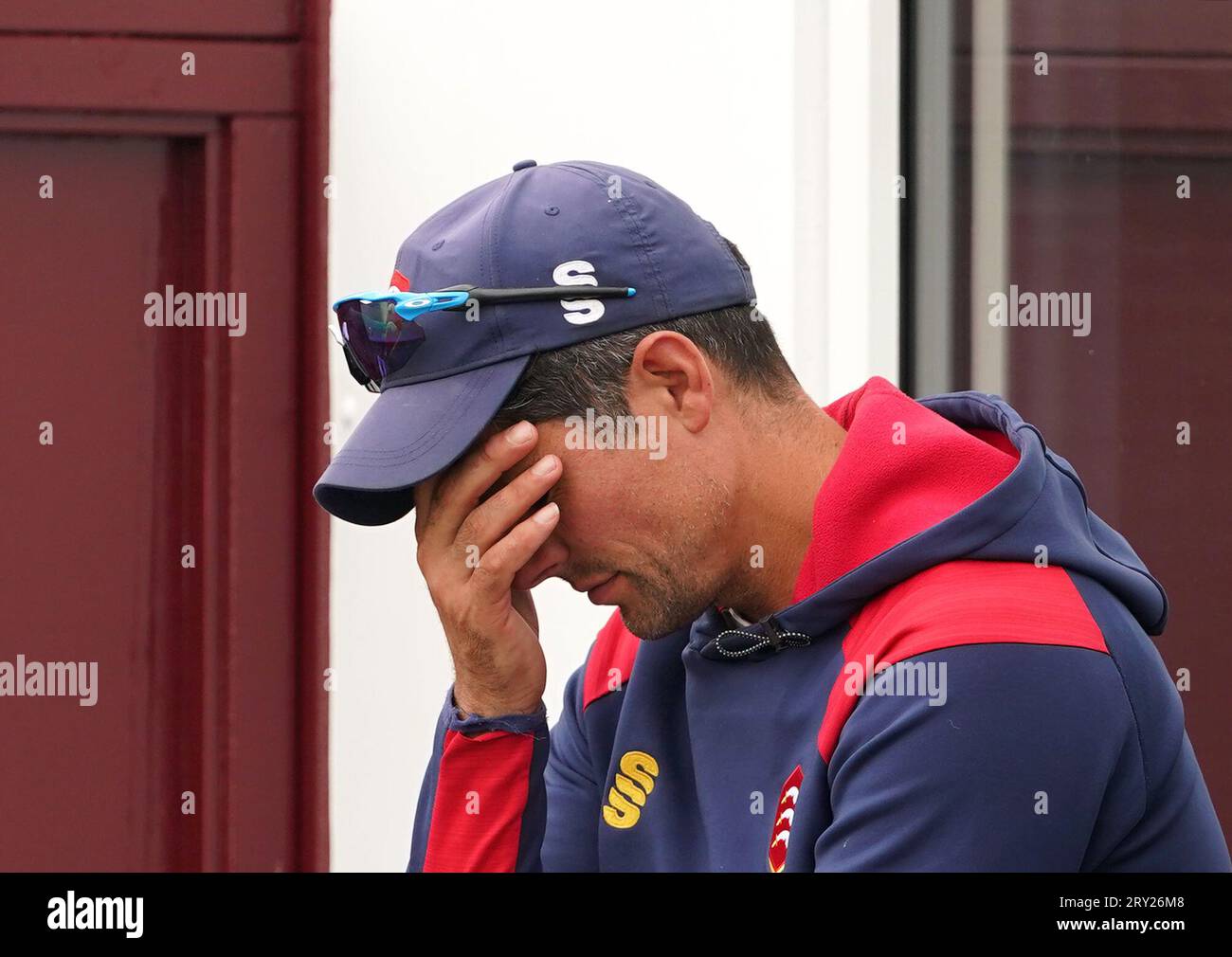 Essex's Alastair Cook (left) during day three of the LV= Insurance ...