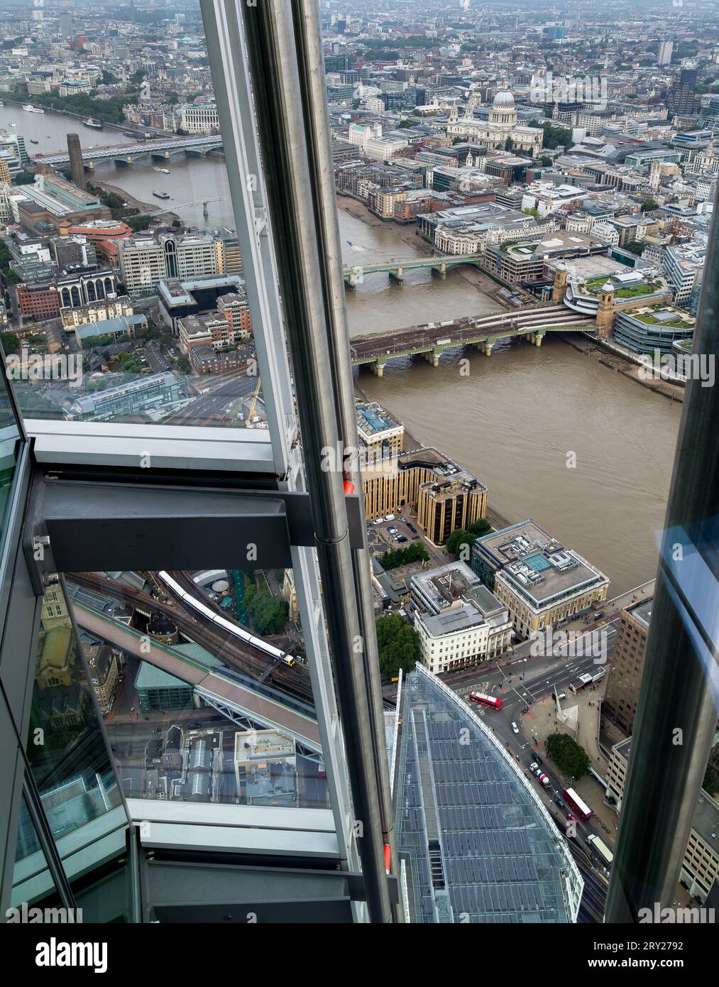 St Paul's Cathedral and The River Thames from the observation deck at ...