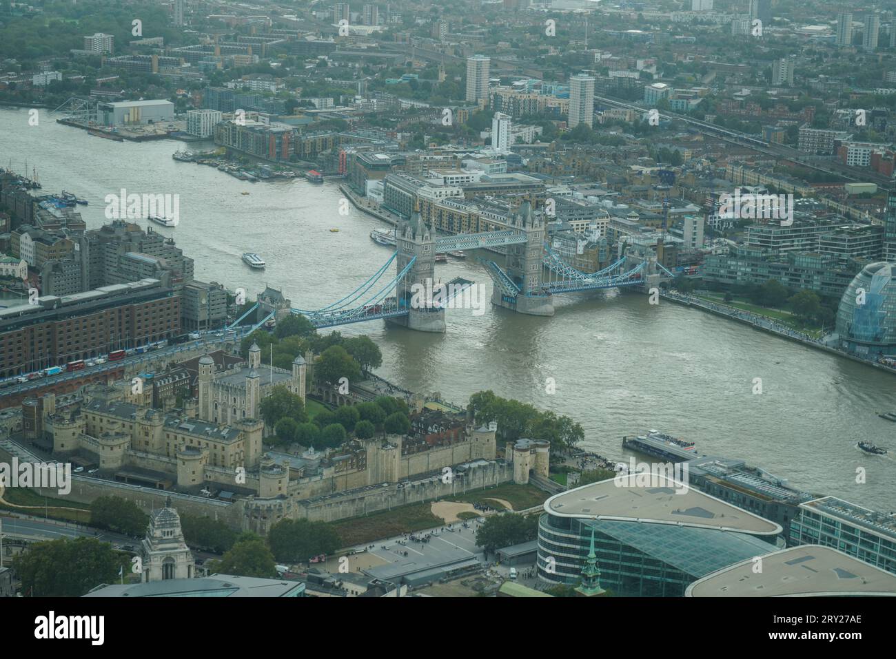 London UK. 28 September 2023. A view o Tower Bridge which has opened ...