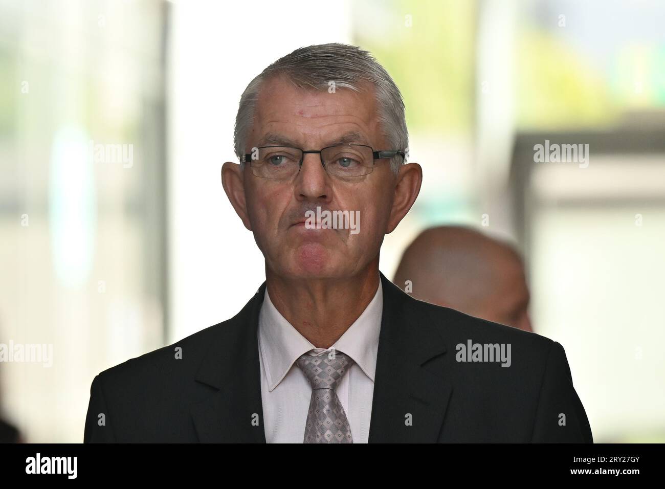 Former mayor of Brno Petr Duchon attends the unveiling of a ...