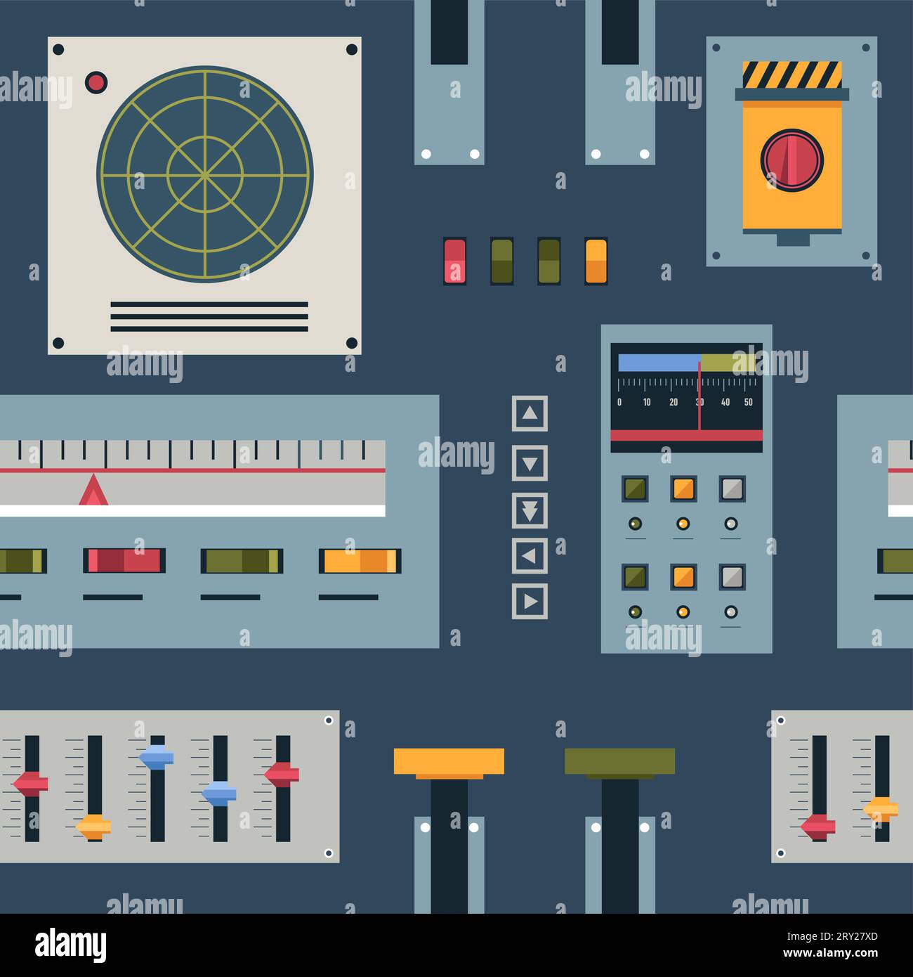Control panel with switchers and buttons vector Stock Vector Image ...