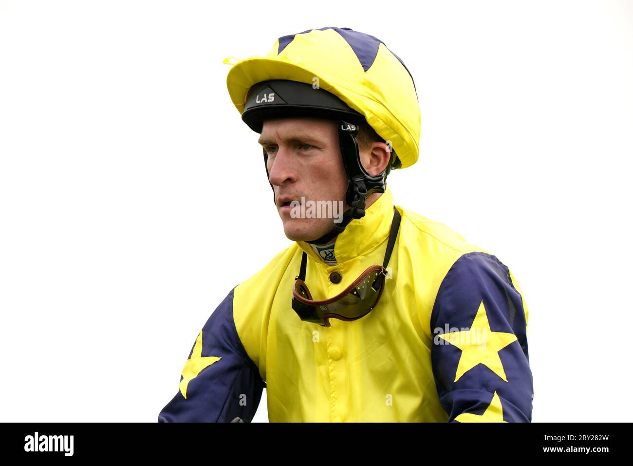 Jockey Finley Marsh after the British Stallion Studs EBF Maiden Stakes ...