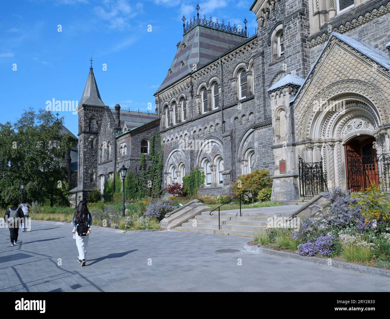Ornate gothic style college building, University College at the ...
