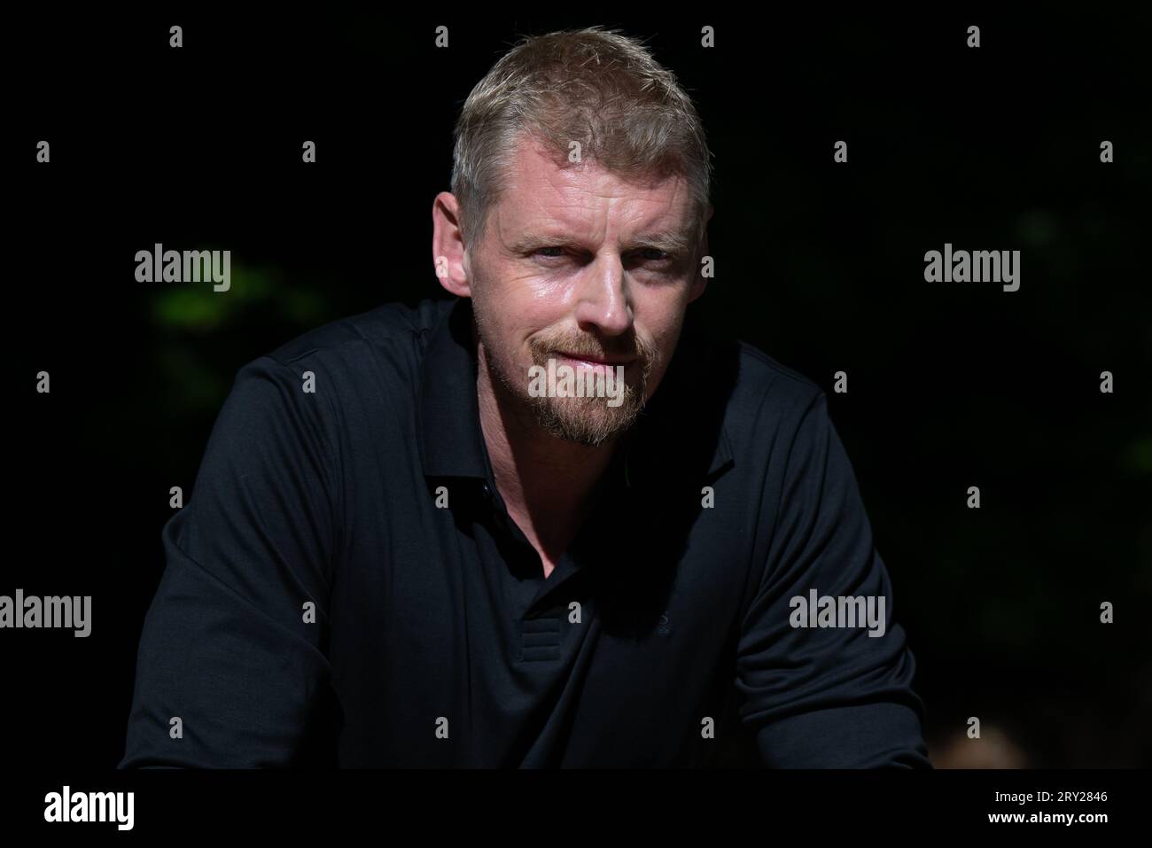 PRODUCTION - 28 September 2023, Bavaria, Grünwald: Martin Gruber, actor ...