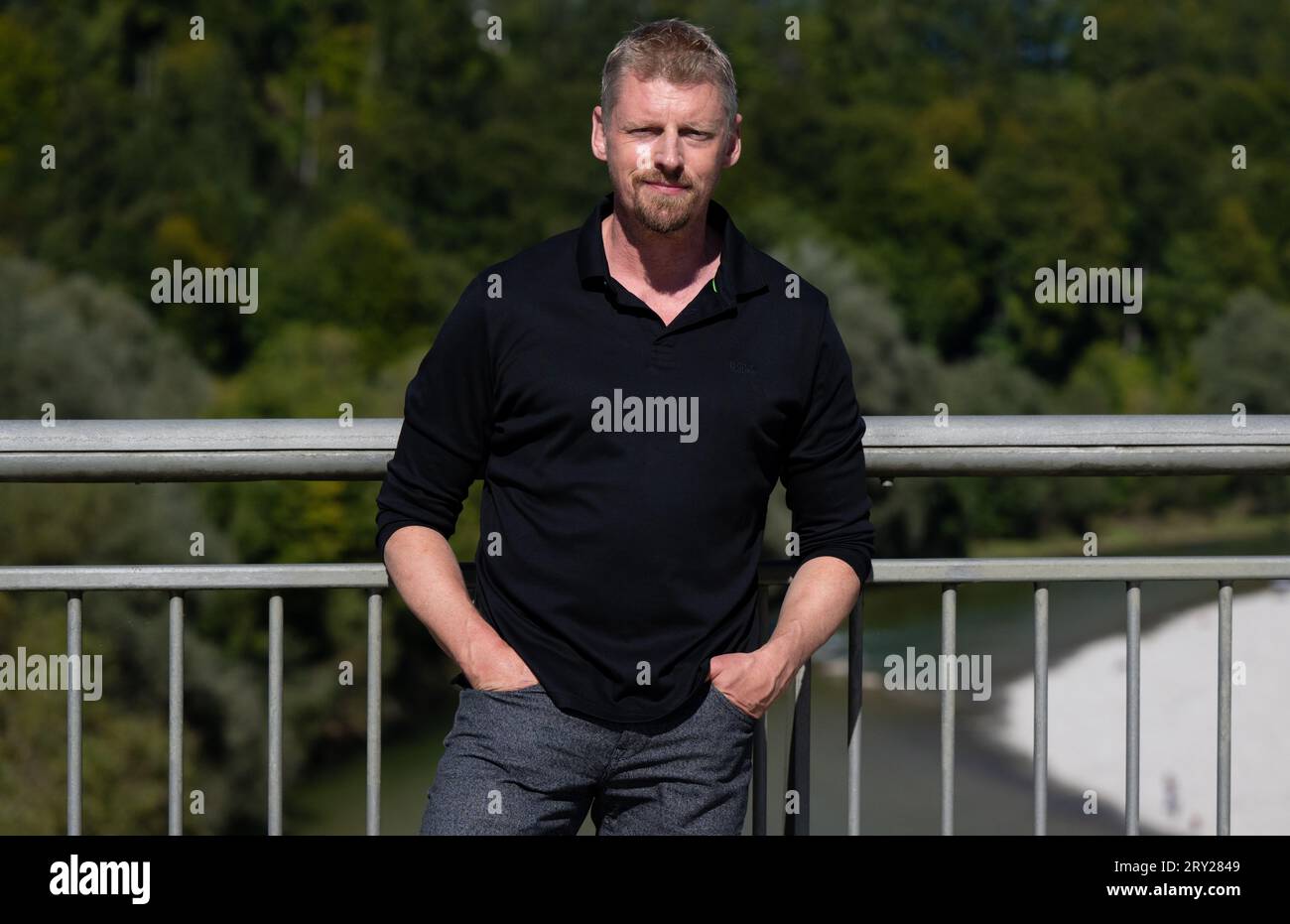 PRODUCTION - 28 September 2023, Bavaria, Grünwald: Martin Gruber, actor ...