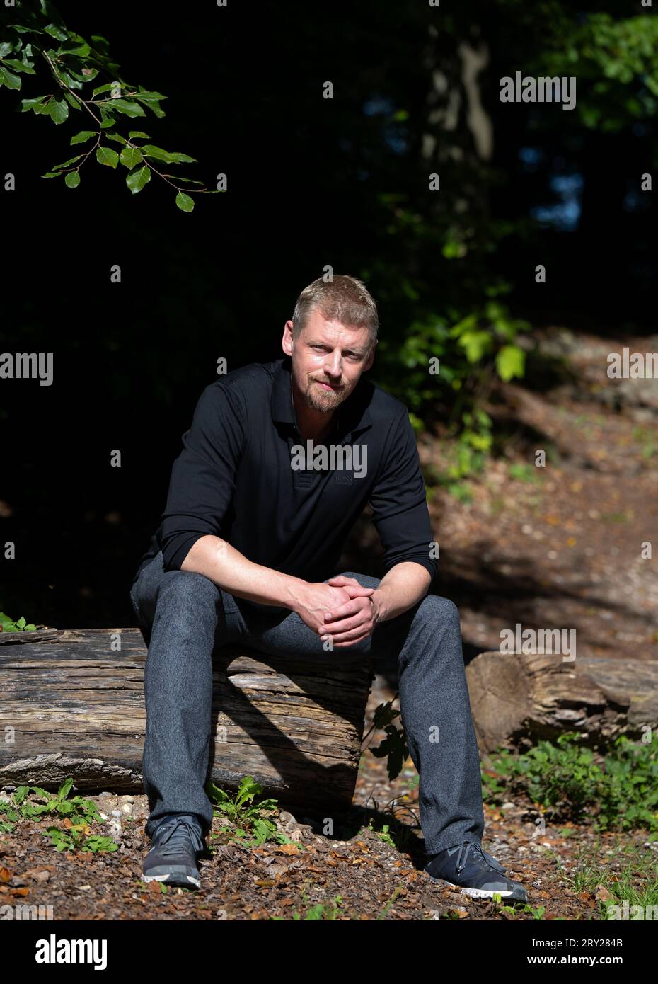 PRODUCTION - 28 September 2023, Bavaria, Grünwald: Martin Gruber, actor ...