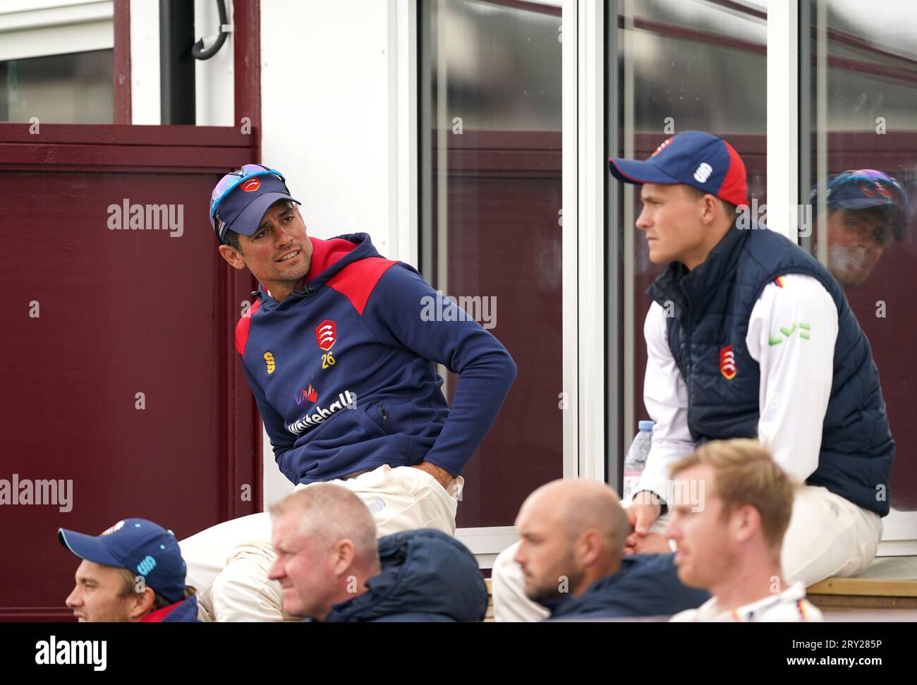 Essex's Alastair Cook (left) during day three of the LV= Insurance ...