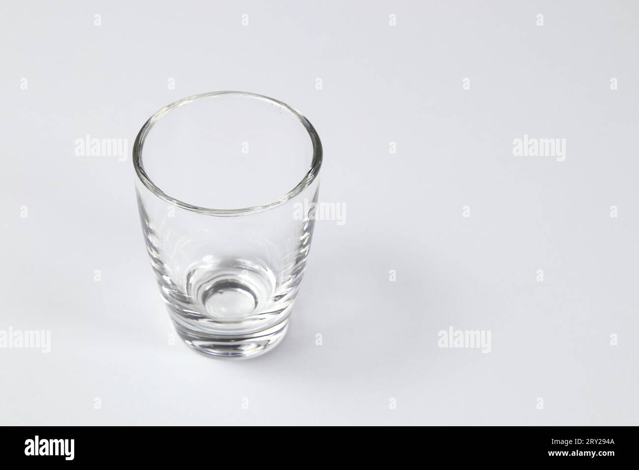 Empty clean drinking glass for water, juice, milk or other beverage ...