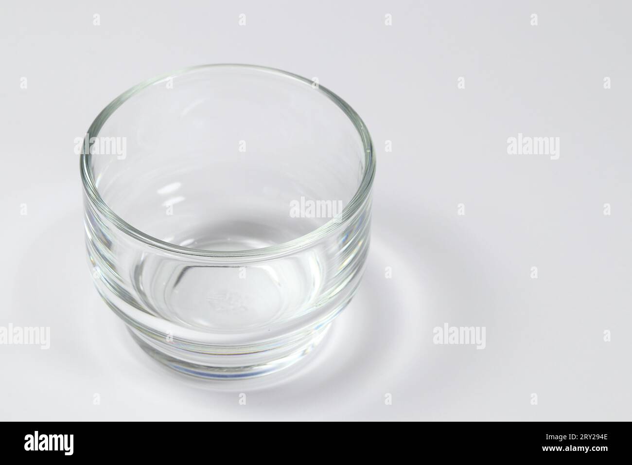 Empty clean drinking glass for water, juice, milk or other beverage ...