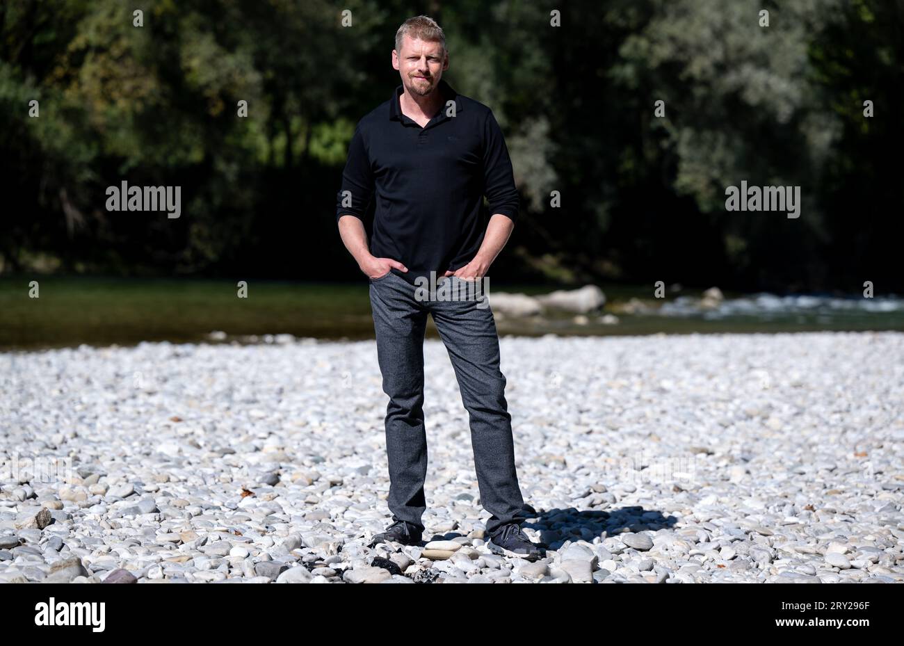 PRODUCTION - 28 September 2023, Bavaria, Grünwald: Martin Gruber, actor ...