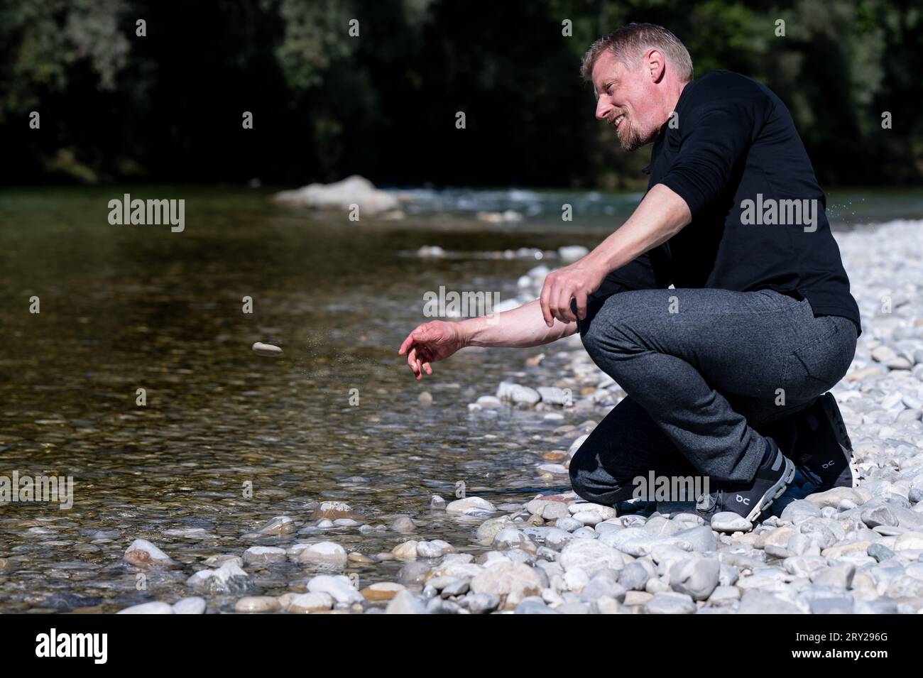 PRODUCTION - 28 September 2023, Bavaria, Grünwald: Martin Gruber, actor ...