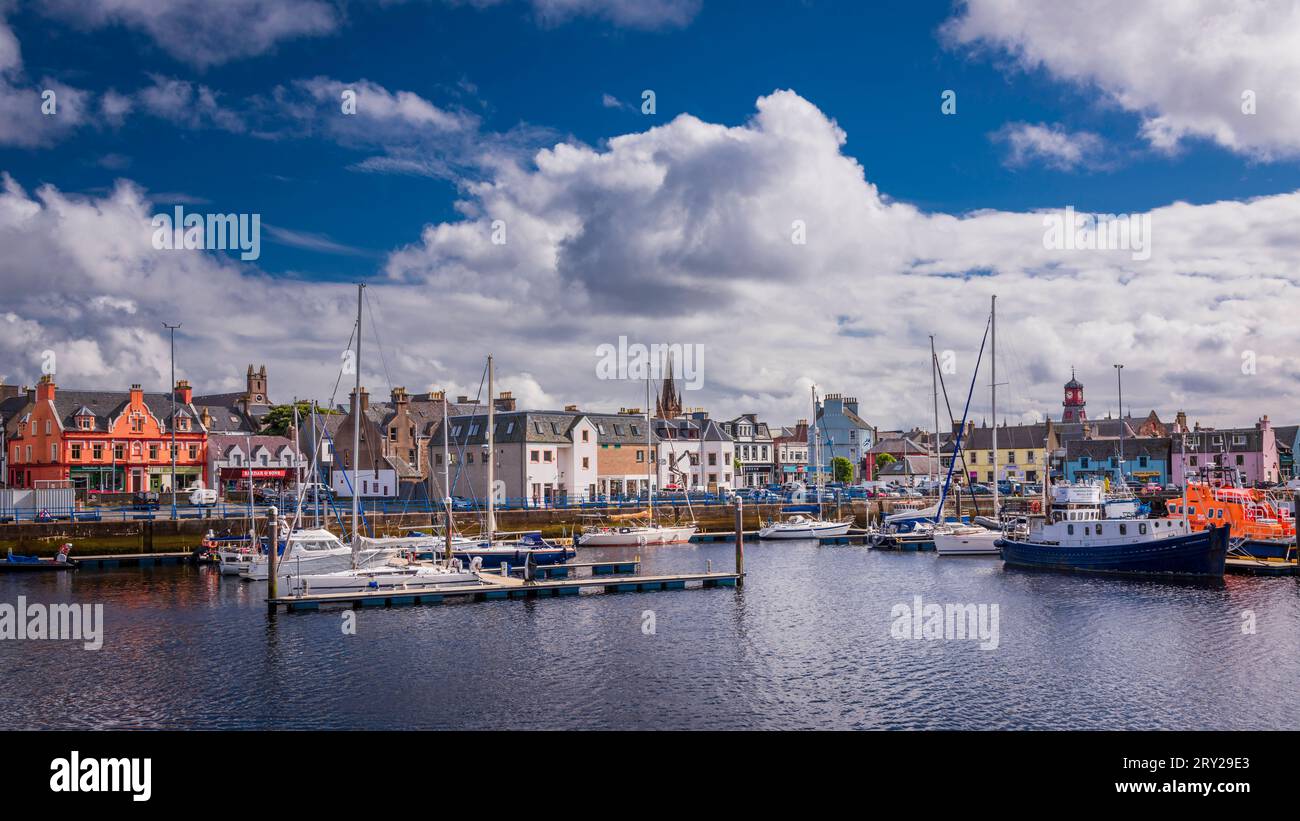 Stornoway harbour on the Isle of Lewis in the outer Hebridean islands ...