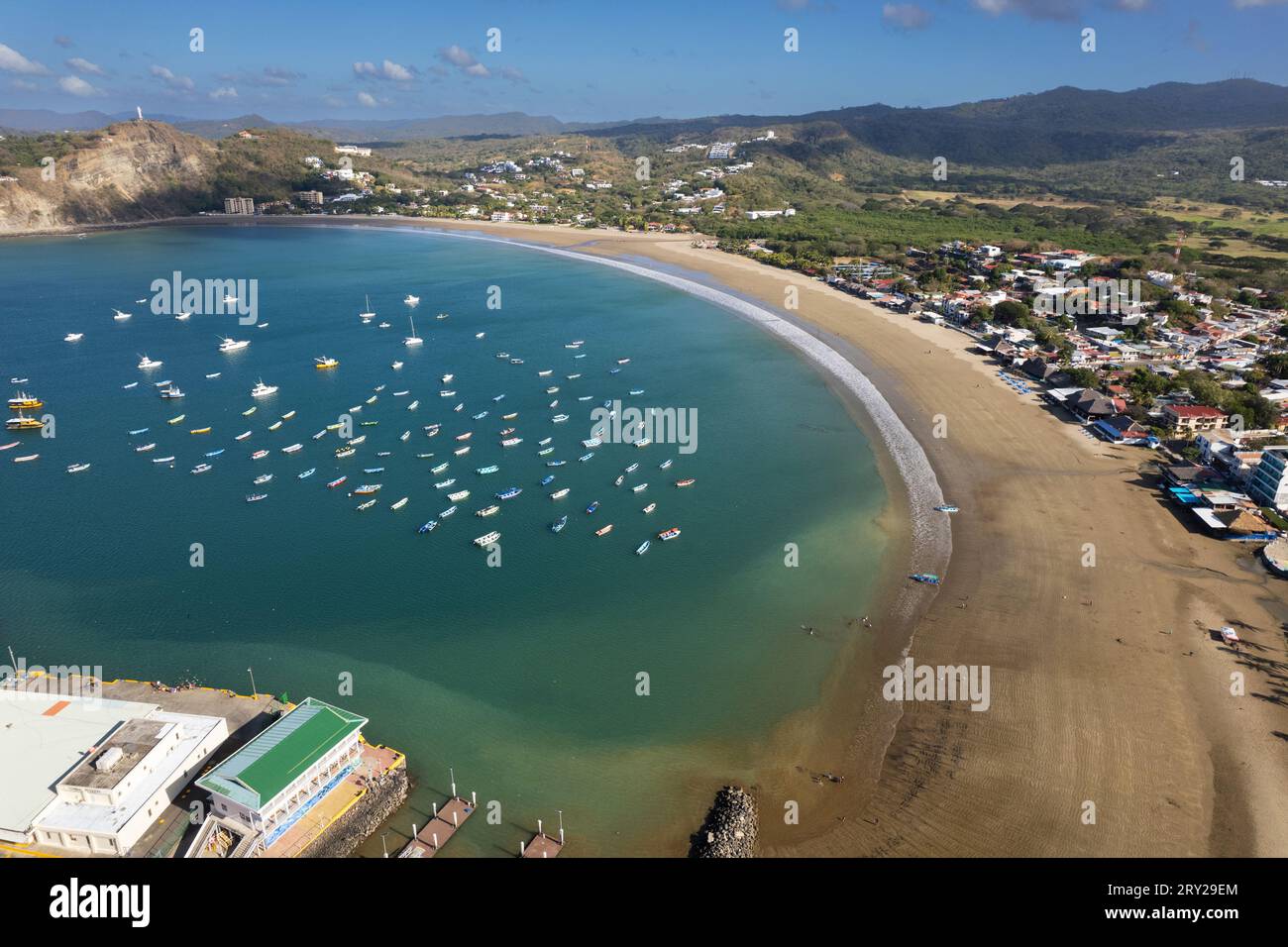 Aerial drone panorama tropical resort hi-res stock photography and ...