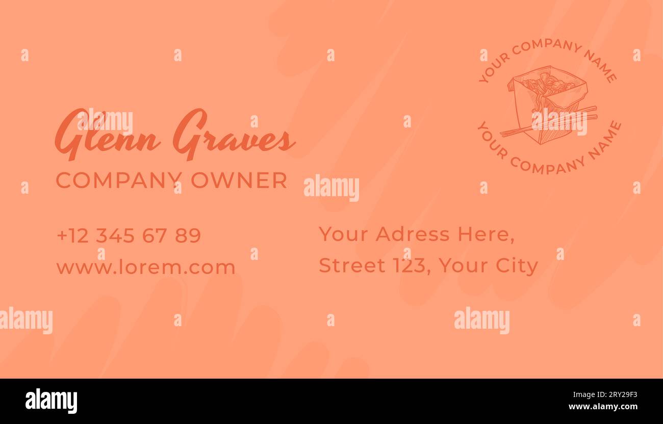 Company owner, business card of restaurant shop Stock Vector Image ...