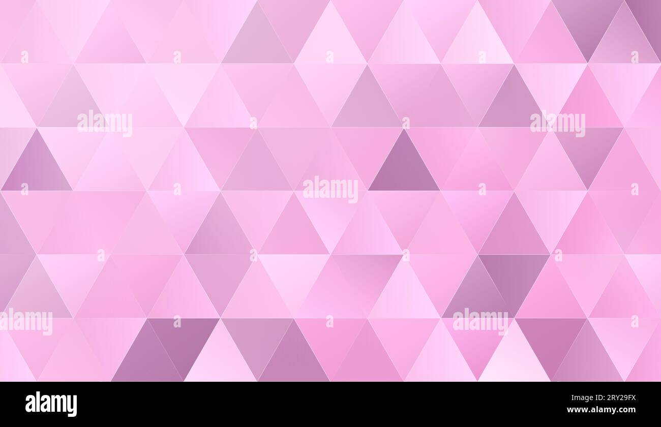 Abstract pink and purple triangular shape background. Full frame geometric triangle background ...