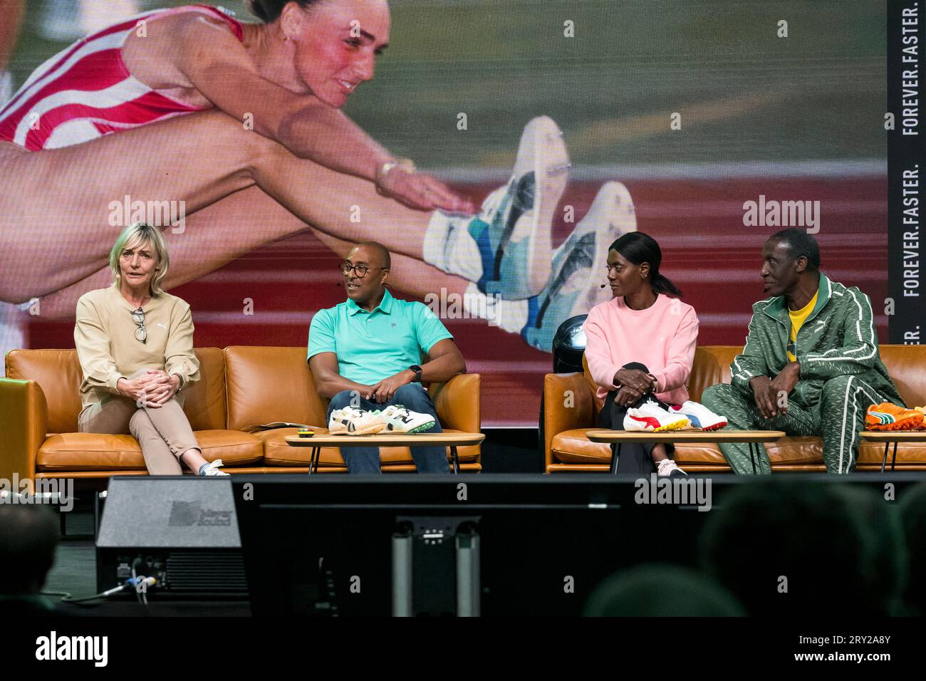 28 September 2023, Bavaria, Herzogenaurach: The Puma World Team ...