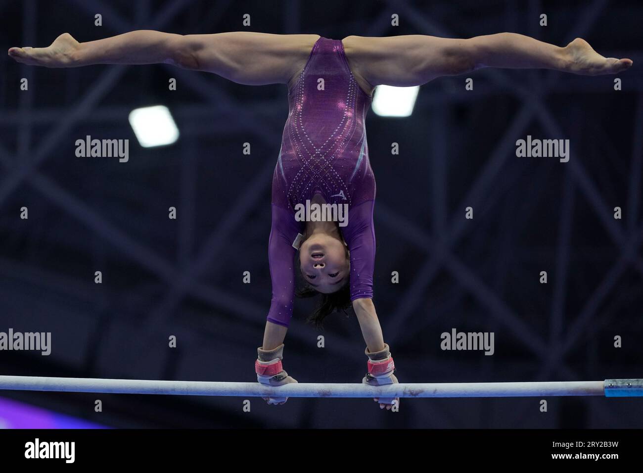 Japan's Mana Okamura competes in the Artistic Gymnastics Women's Uneven ...