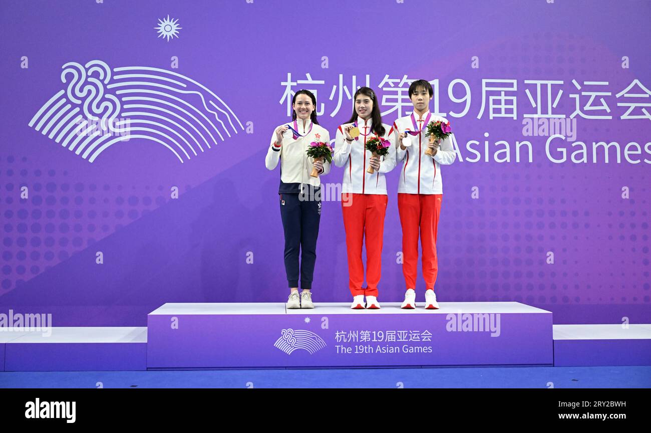Hangzhou, China's Zhejiang Province. 28th Sep, 2023. Gold Medalist ...