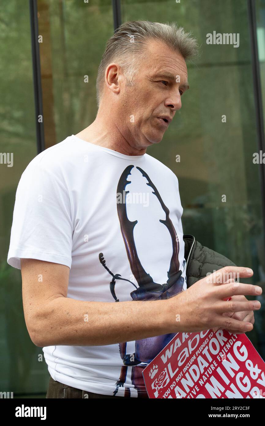 London, UK. 28th September, 2023. Environmentalist Chris Packham at the ...