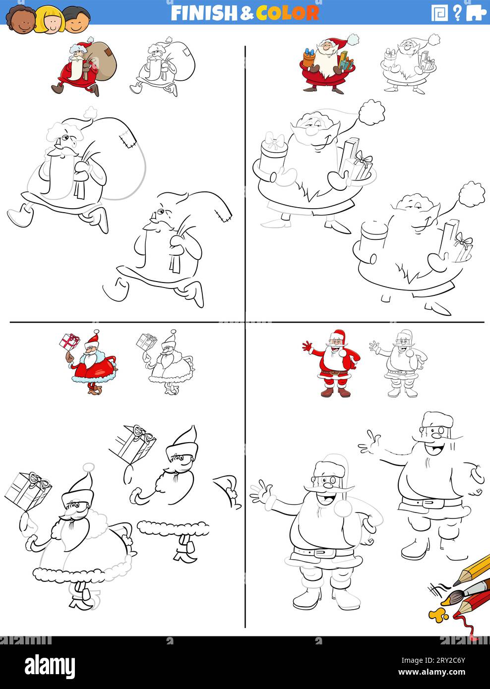 Christmas worksheets Stock Vector Images - Alamy