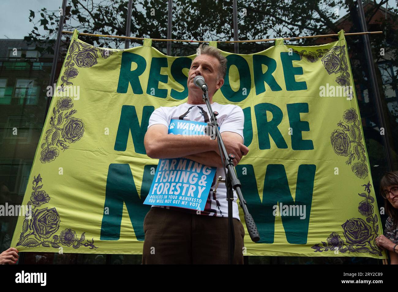 London, UK. 28th September, 2023. Environmentalist Chris Packham at the ...