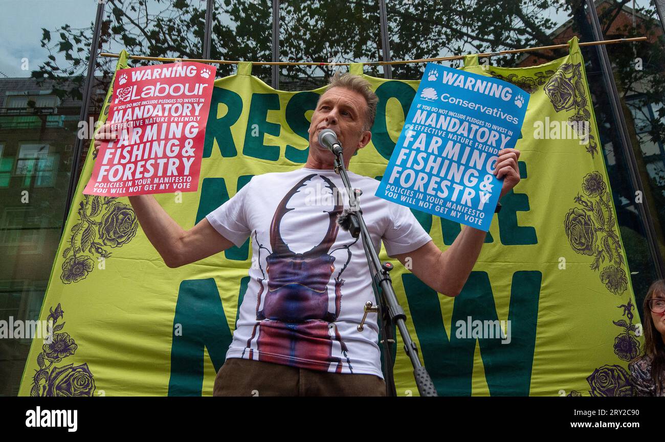 London, UK. 28th September, 2023. Environmentalist Chris Packham at the ...