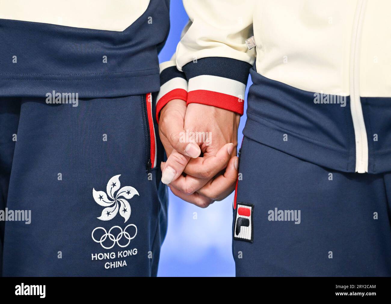 Hangzhou, China's Zhejiang Province. 28th Sep, 2023. Lee Sze Wing (R ...