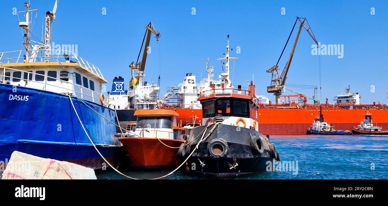 Onex Neorion Shipyard, Syros, island, Greece Stock Photo - Alamy