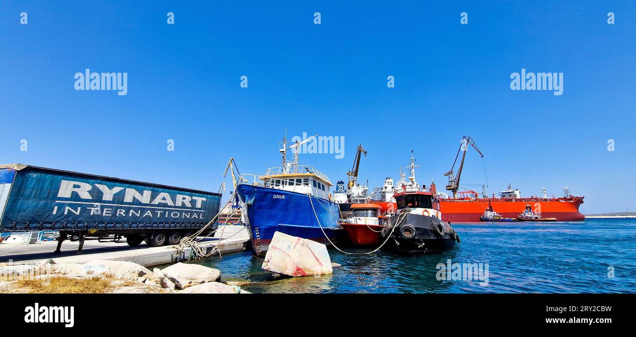 Onex Neorion Shipyard, Syros, island, Greece Stock Photo - Alamy