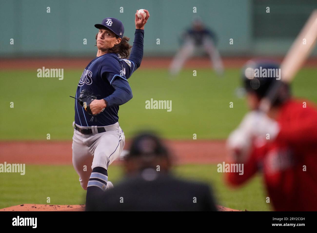 Tampa Bay Rays starting pitcher Tyler Glasnow during a baseball game at ...