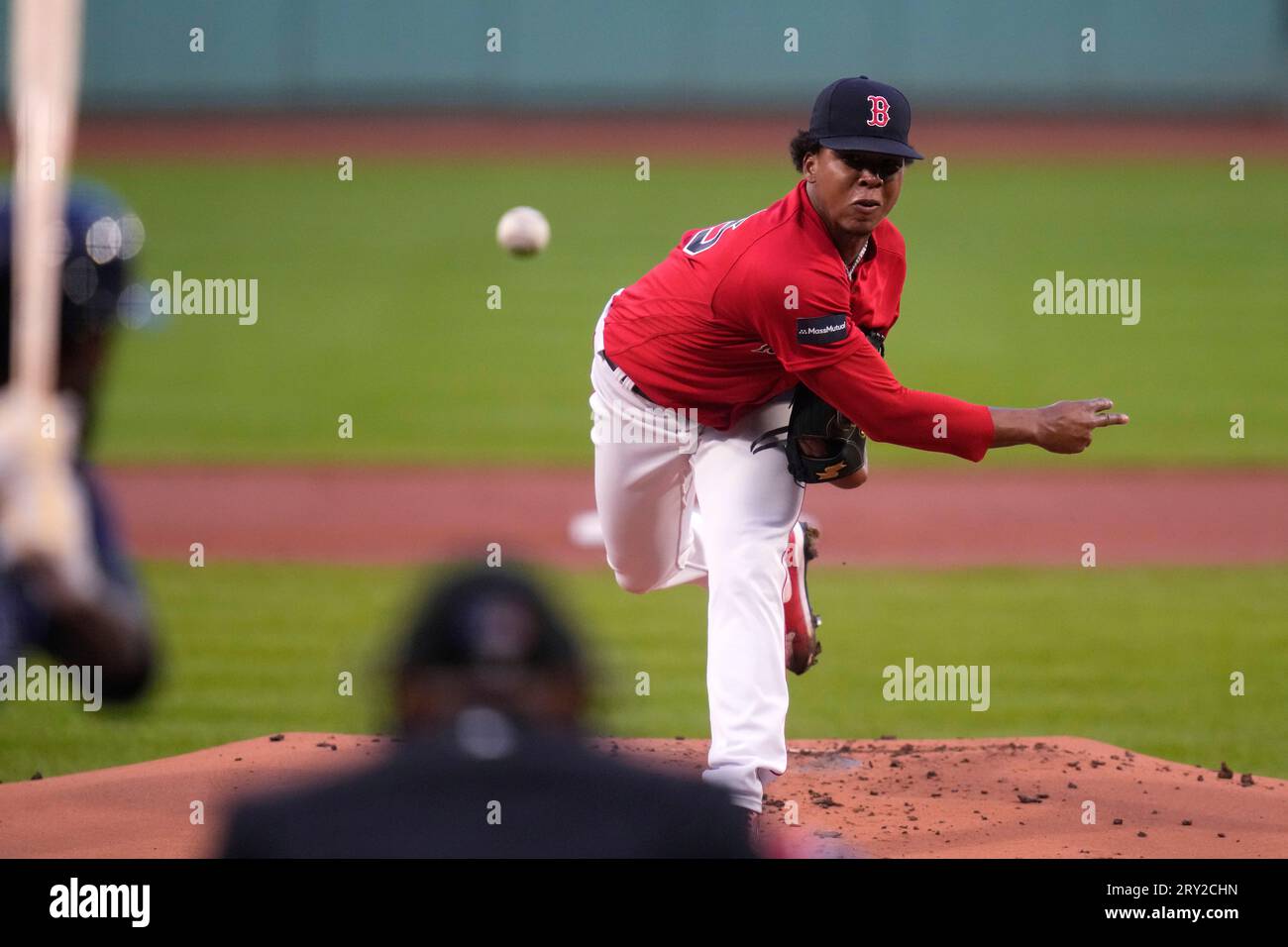 Boston Red Sox starting pitcher Brayan Bello during a baseball game at ...
